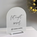 UNIQOOO Arch Acrylic Table Sign for Wedding Table Numbers, Frosted ...