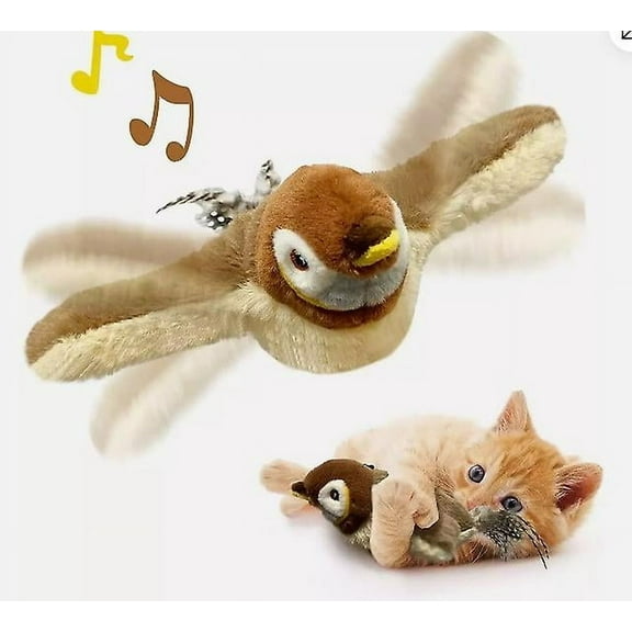 HPZZ Interactive Chirping Bird Cat Toy, Flapping Bird Cat Toy, Flying ...