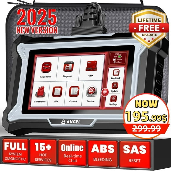 Ancel V6 Pro Bluetooth OBD2 Car Scanner, Full System Automotive ...