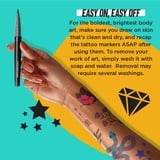 BIC BodyMark Temporary Tattoo Markers, Skin-Safe, Color Collection ...