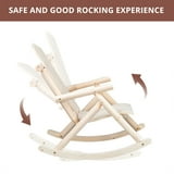 GoDecor Wooden Outdoor Log Rocking Chair,Patio Wood Lounge Chair ...