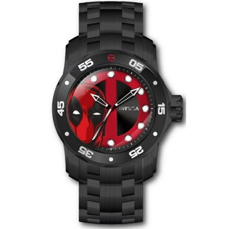 Invicta Men's 48mm Marvel Limited Ed Deadpool Red Black Quartz ...