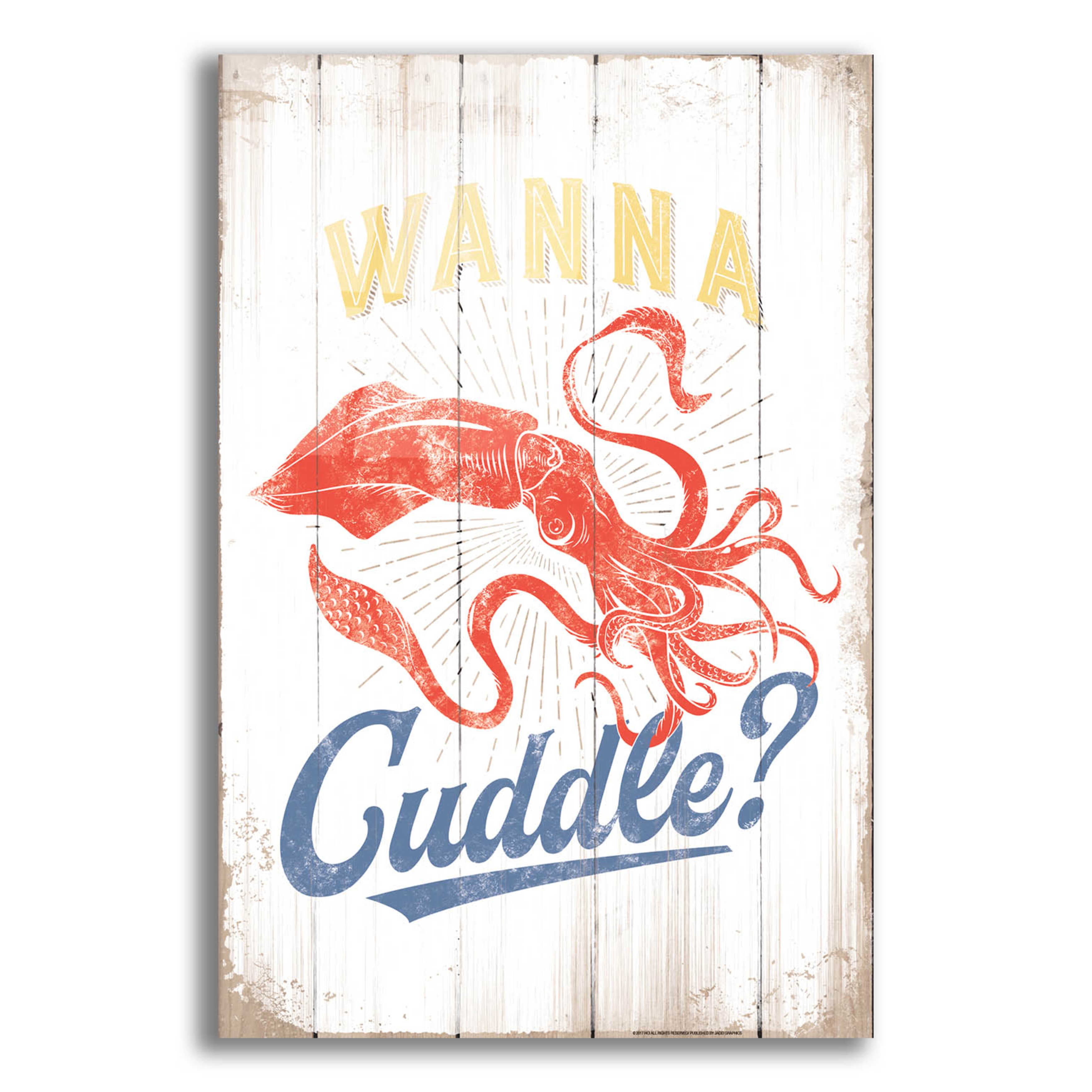 Epic Art 'Wanna Cuddle' by JJ Brando, Acrylic Glass Wall Art, 12"x16 ...