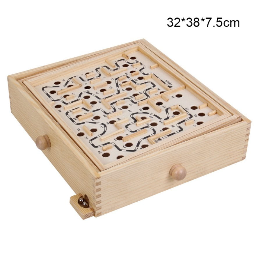 Click here for Amerteer Wooden Labyrinth Game Balance Keeping Des... prices