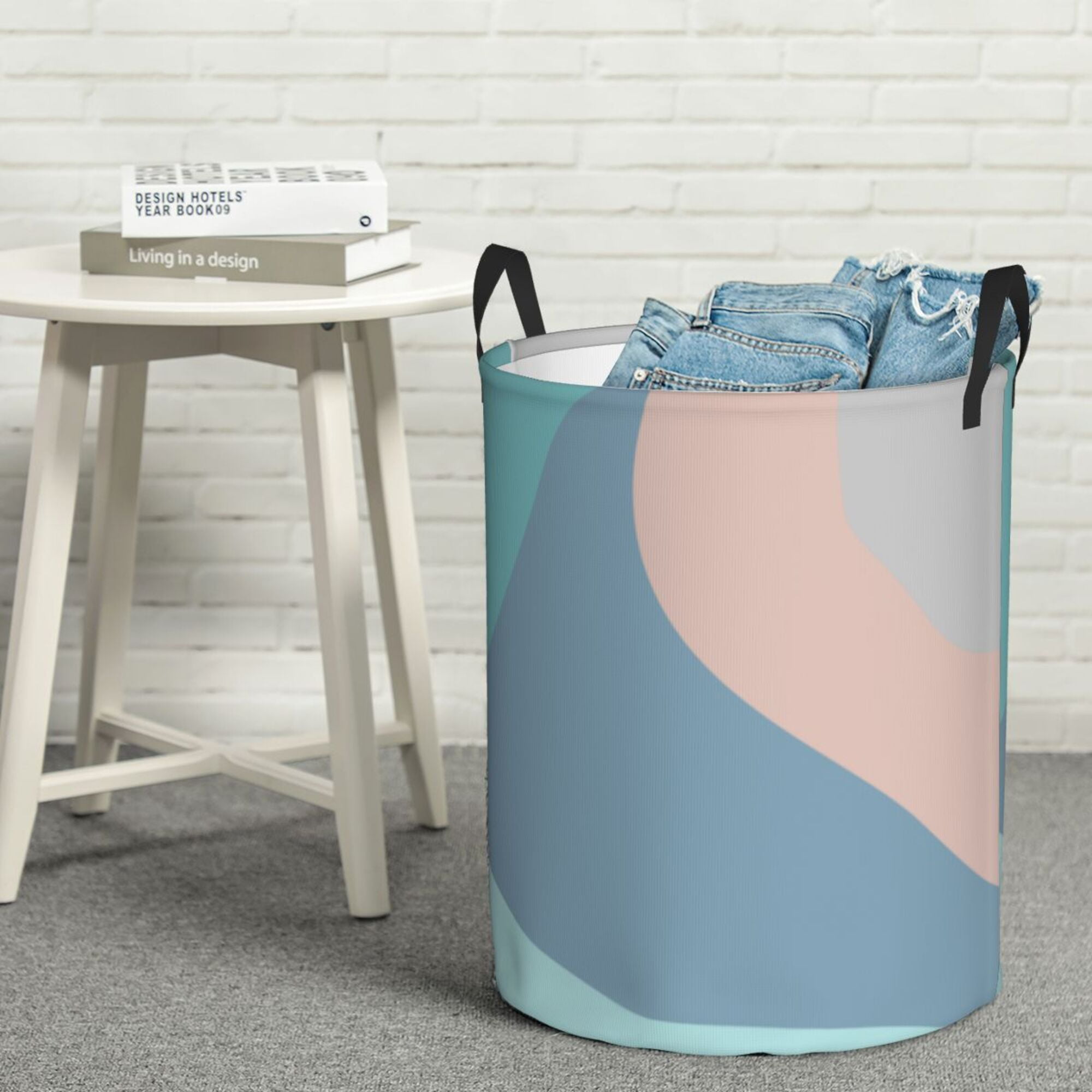 YFYANG Waterproof Laundry Hamper, Abstract Line Art Laundry Basket ...