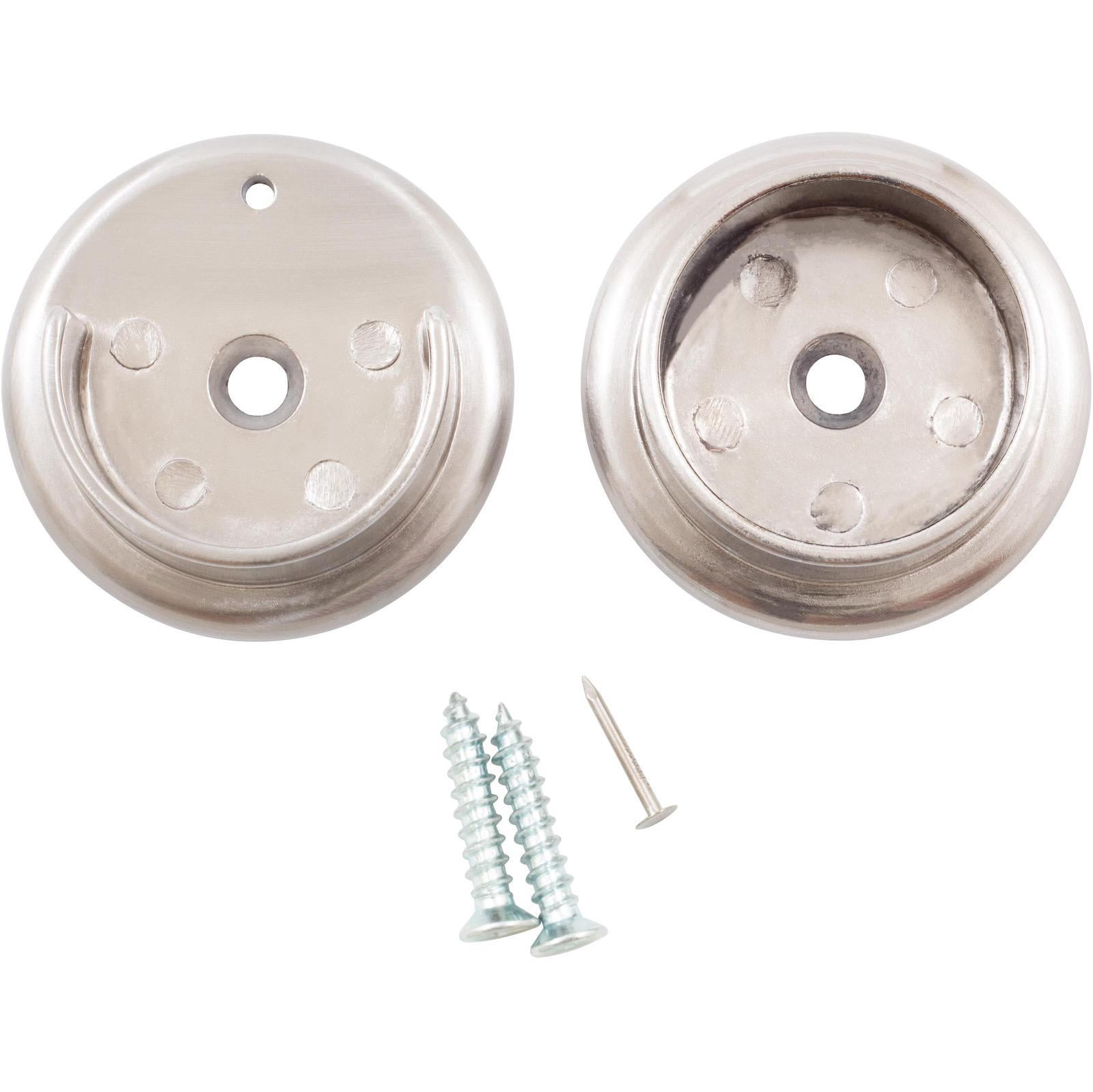 Heavy-Duty Metal Pole Sockets, Fits Poles up to 1-3/8" Diameter, Satin ...