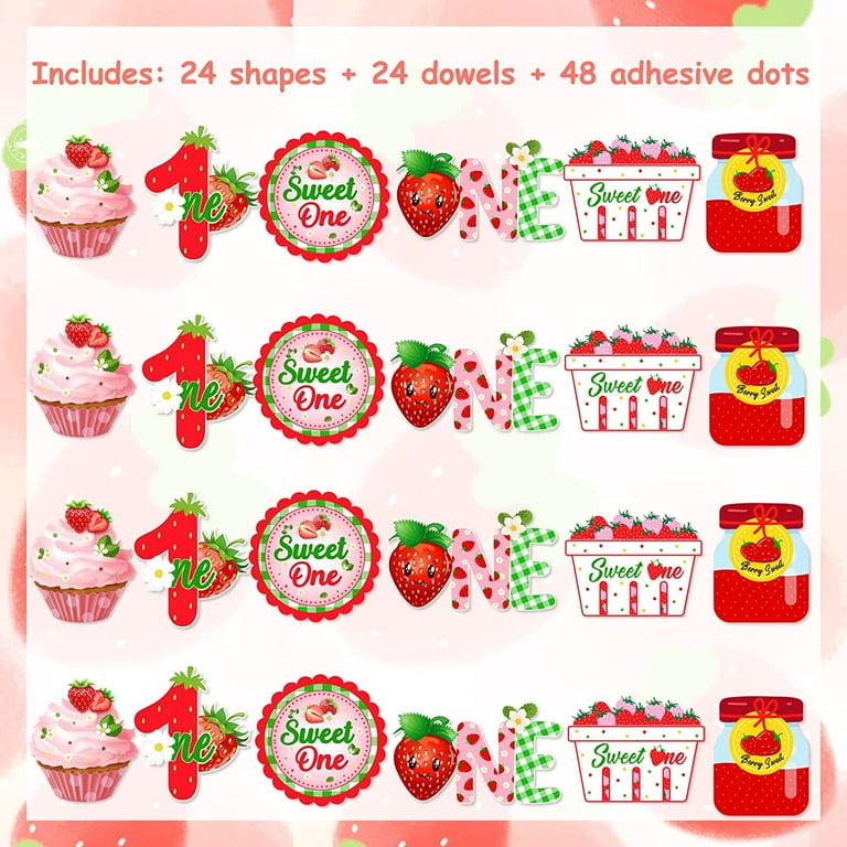 Free Printable Strawberry Shortcake Cupcake Toppers