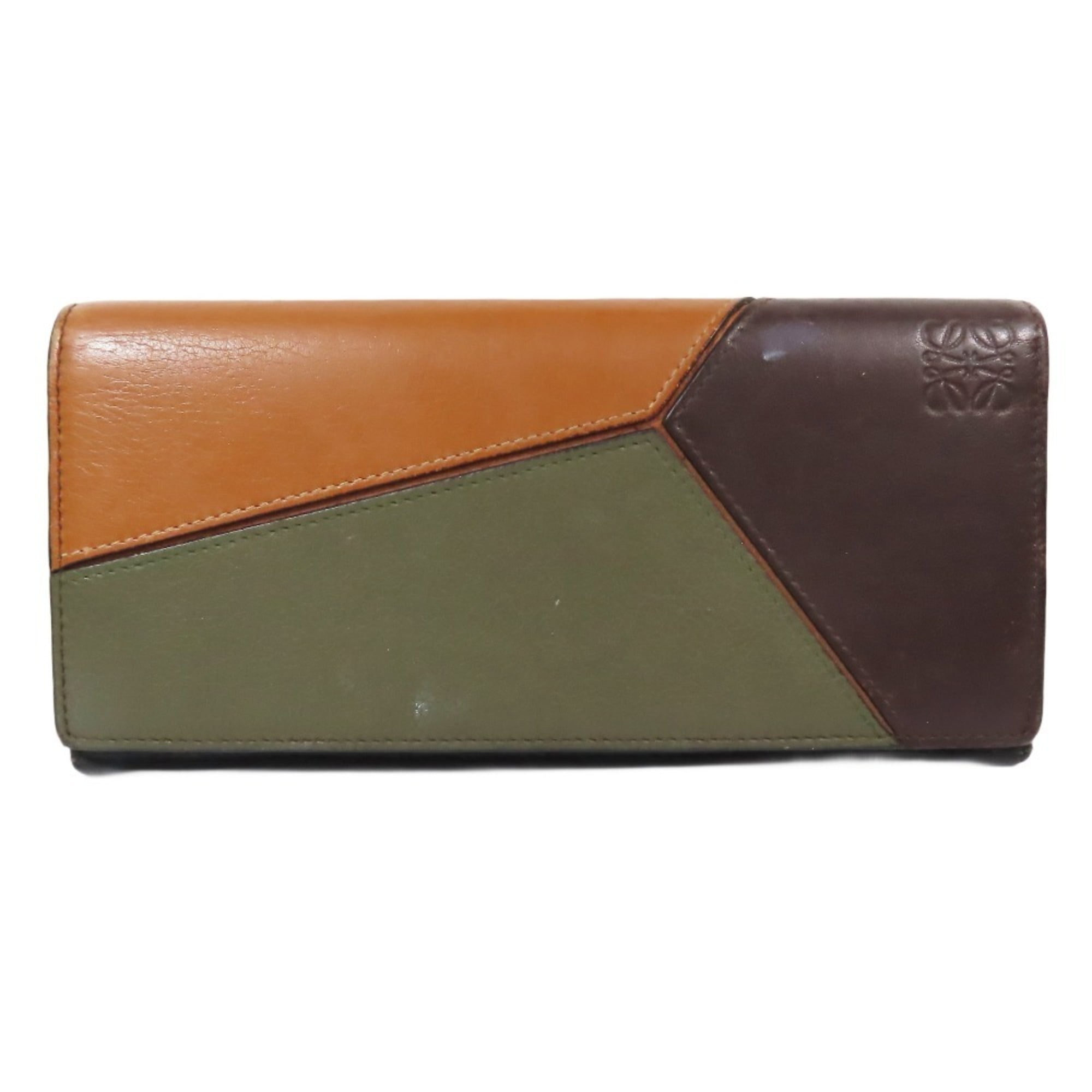 Pre-Owned LOEWE Puzzle Horizontal Long Wallet, Anagram Engraved, Bi ...