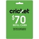 Cricket Wireless $70 e-PIN Top Up (Email Delivery) - Walmart.com