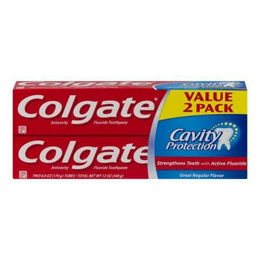 Colgate Cavity Protection Toothpaste with Fluoride, Great Regular ...