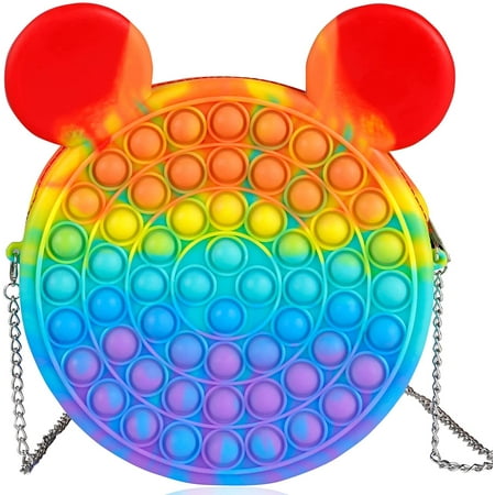 Pop Popper It Bag for Girls, Push Sensory Bubble Popping Pops Its Purse ...