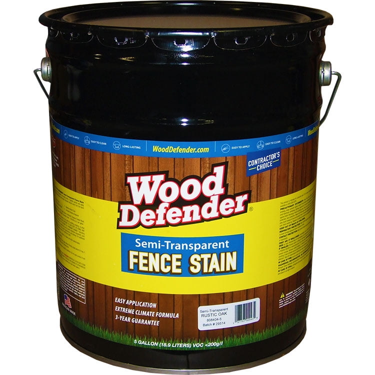 Wood Defender Semi-transparent Fence Stain RUSTIC OAK 5-gallon ...