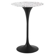 HomeStock Art Deco Dreams 42" Round Extendable Drop Leaf Pub Table ...