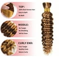 Highlight Ombre Human Braiding Hair for Boho Braids 12A 110g 16 Inch ...