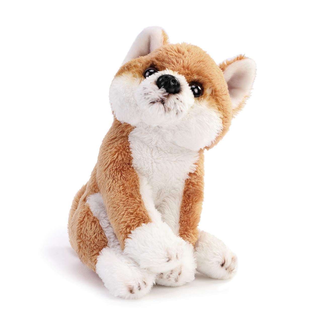 Shiba Inu Dog Soft Brown and White 6 inch Plush Fabric Beanbag Figure ...