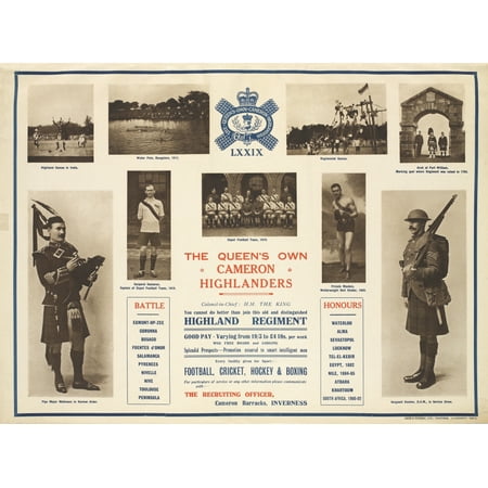British Military Recruitment Poster - Inter-War Period Print By ®The ...