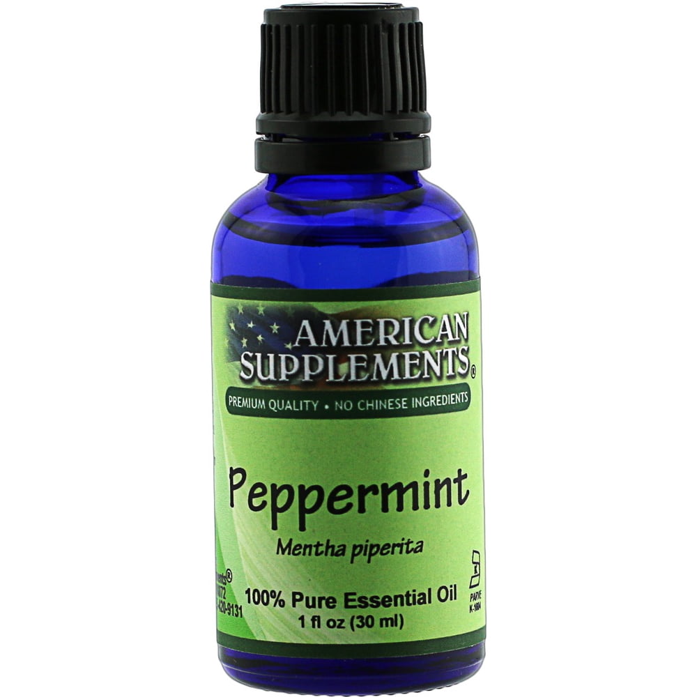 Peppermint Essential Oil American Supplements 1 oz Oil - Walmart.com ...
