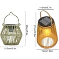 Solar Powered Rattan Hanging Lanterns, Weather Resistant Outdoor Decor ...