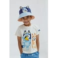 Bluey Bingo T-Shirt Chambray Shorts and Twill Bucket Sun Hat 3 Piece ...