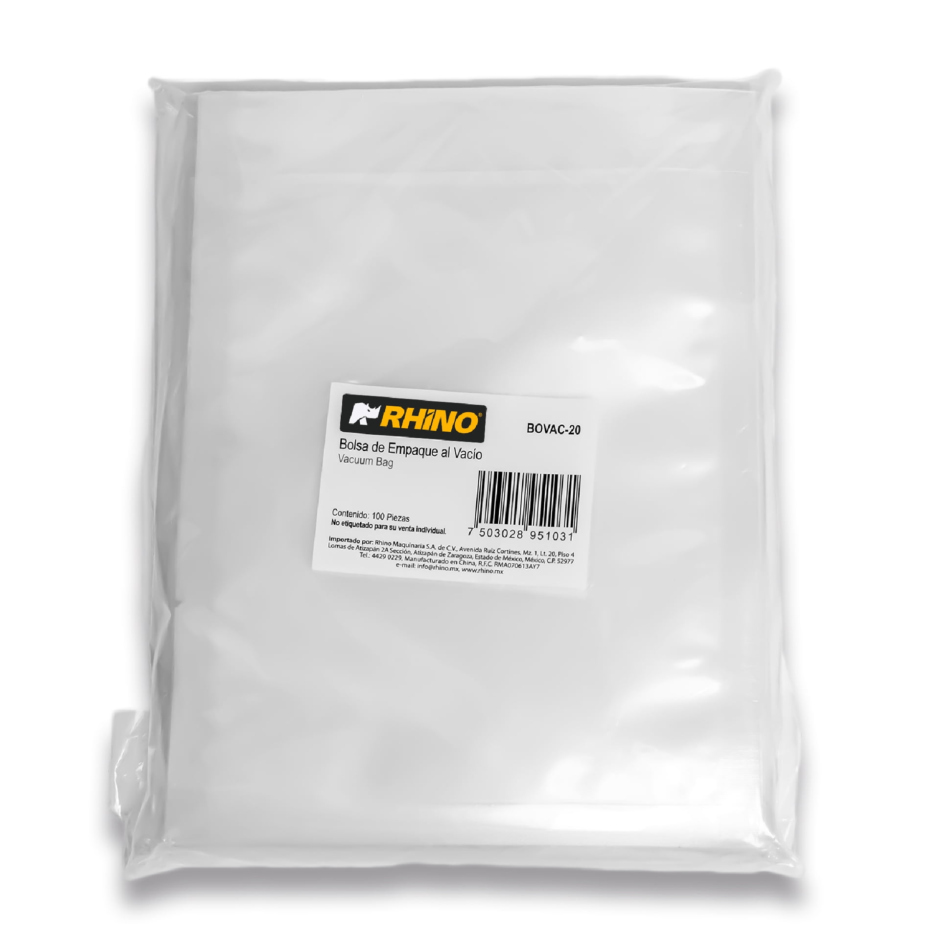 Bolsa para Empacado al Vacío Rhino 15 x 20 cm BOVAC-20 | Walmart en línea