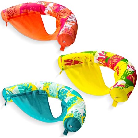 3 Packs Inflatable Pool Float Noodle Chair, Floral Design Pool Noodle ...