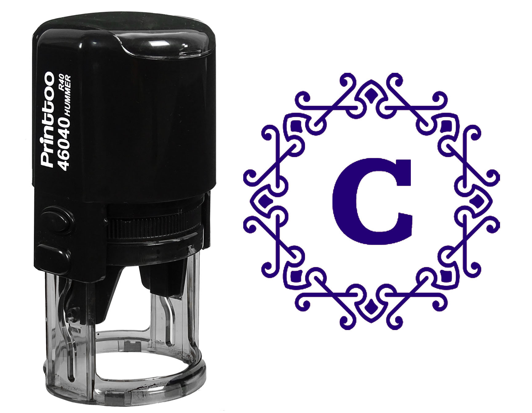 Printtoo Octagon Celtic Swirl Frame Letter B Monogram Wood Mounted ...