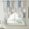 Abstract Color Block Swag Curtain Valance for Window 2 Panels Beige ...