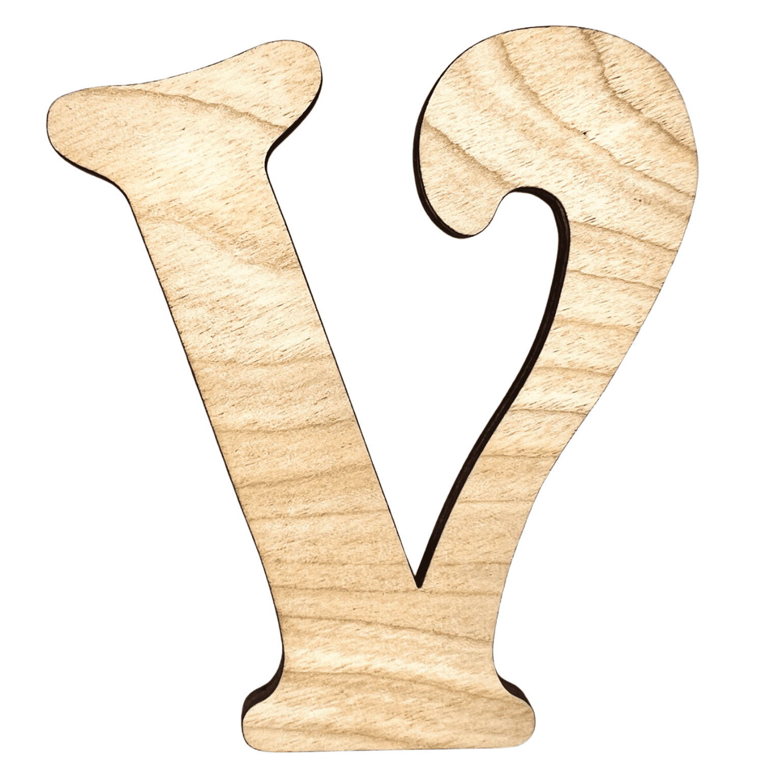 8" Tall Birch Plywood Letter V | 1/4" Thick | Krafty Supply Letters ...