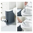 Bathroom trash can with toilet brush 2.5 gallon waterproof trash can ...