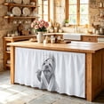 Bathroom Funny Dog Cabinet Curtains 28" W x 51" L, The Dog Brushing Its ...