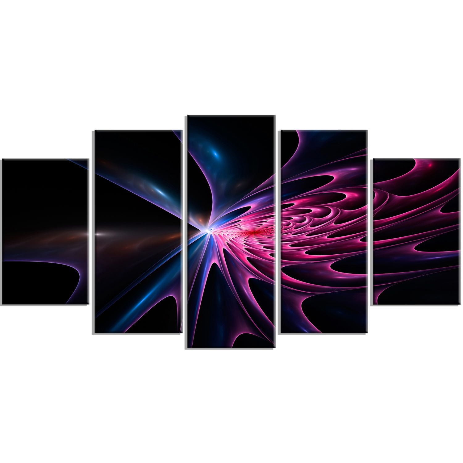 Click here for Designart Design Art Blue Fractal Light In Dark Ca... prices