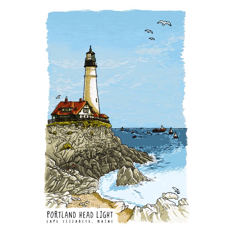 Lighthouse Drawing Color
