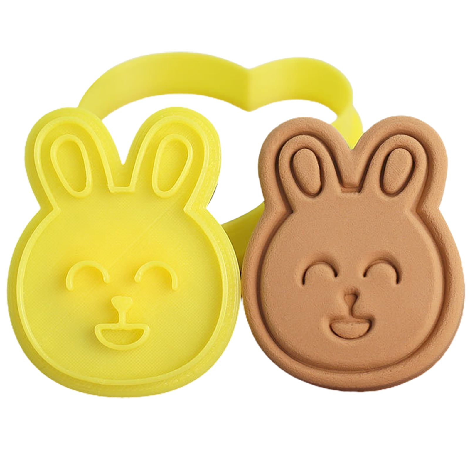 Three-dimensional Cute Rabbit Cookie Embosser Mold Non-Sticky, Easy ...
