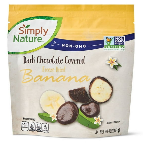 Simply Nature Dark Chocolate Banana, 4 oz - Walmart.com