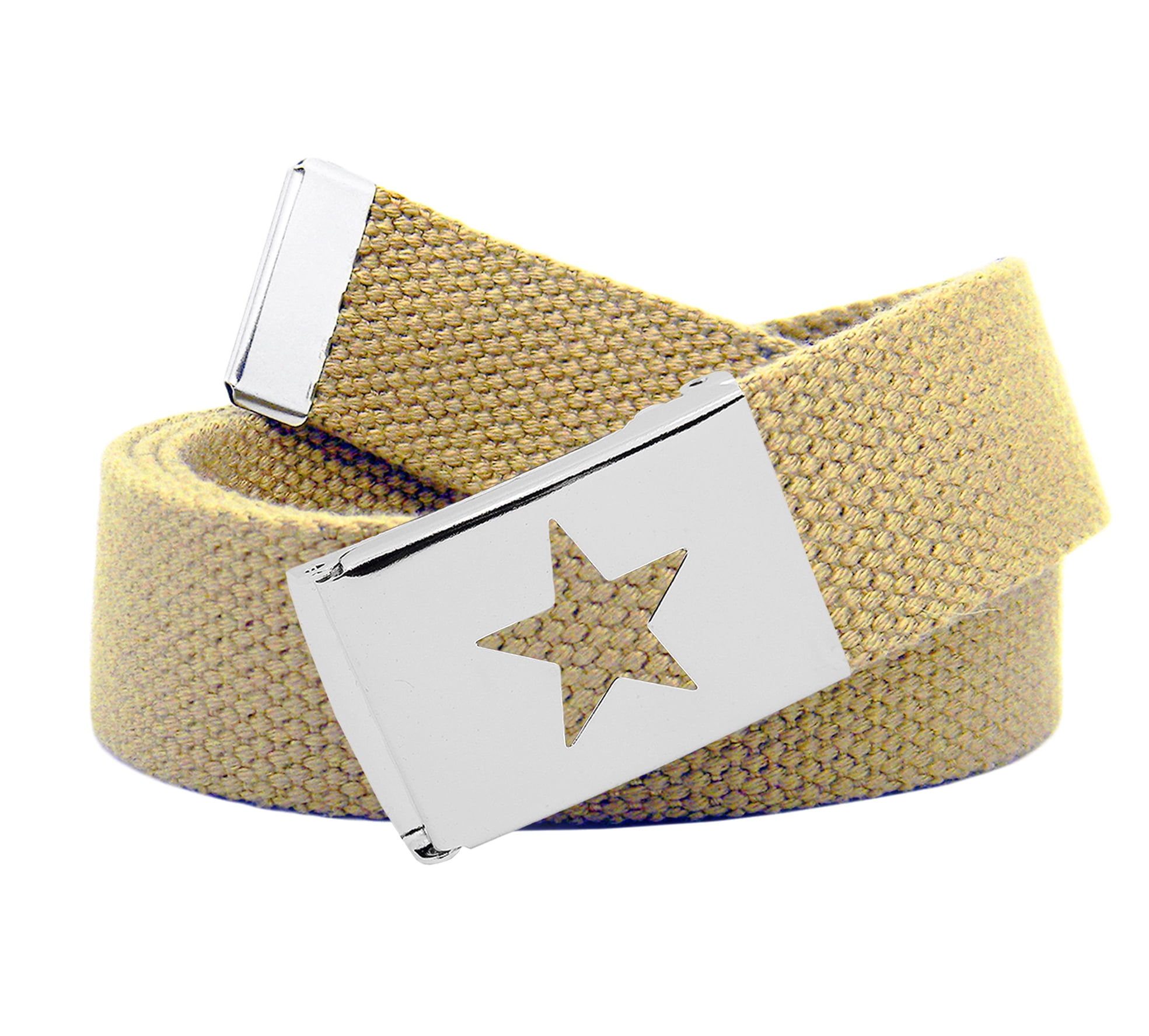 Girl's Star Silver Flip Top School Uniform Belt Buckle with Canvas Web ...