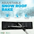 Snow Rake Shovel, Snow & Leaf Removal Tool & Pusher Scraper with 24 ...