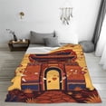 Cherry Blossom Blanket, Red Sun Sakura Petal Throw, Gifts For Men Women ...