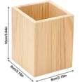 6pcs Natural Wood Pen Holders Suitable for Paintable/Stainable ...