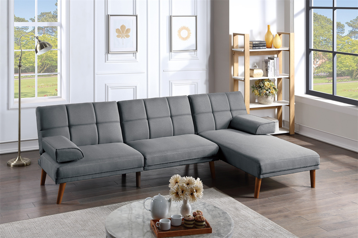 101'' Sectional Sofa Set, Tufted Couch Adjustable Sofa Chaise with ...