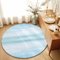 Blue Gradient Area Rugs 3' (Round) Summer Floor Rug Non Slip Low Pile ...
