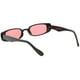 Extreme Thin Small Lens Rectangle Sunglasses Color Tinted 49mm (Black ...