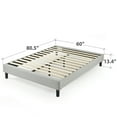 Zinus Curtis 13" Upholstered Platform Bed Frame, No Box Spring Needed ...