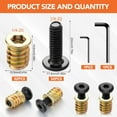32 Sets Threaded Inserts for Wood Furniture Screws - 1/4-20 x 25/32 ...