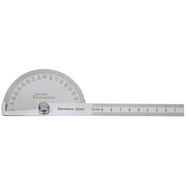Charles Leonard Open Center Protractor, Plastic, 6" Ruler Edge, Clear ...