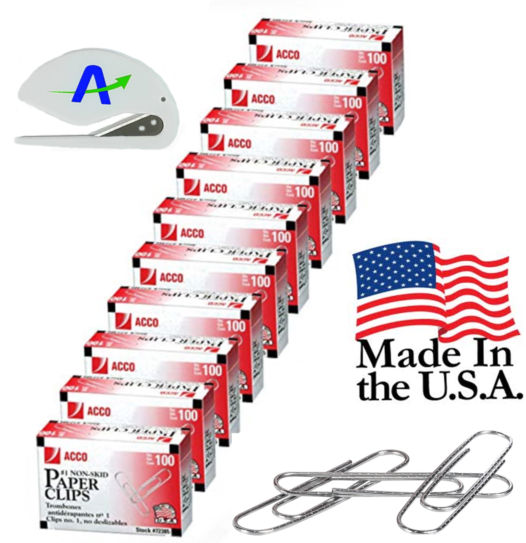 Set of 5 paper clips with text flags paper clips with font flag marking ...