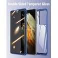 Anti Peep Magnetic Samsung Galaxy S21 Ultra Case - (Black) Double Sided Privacy Tempered Glass ...