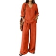 2 Piece Sets for Women Spring Casual 2 Piece Set Women's Linen 2 Piece ...
