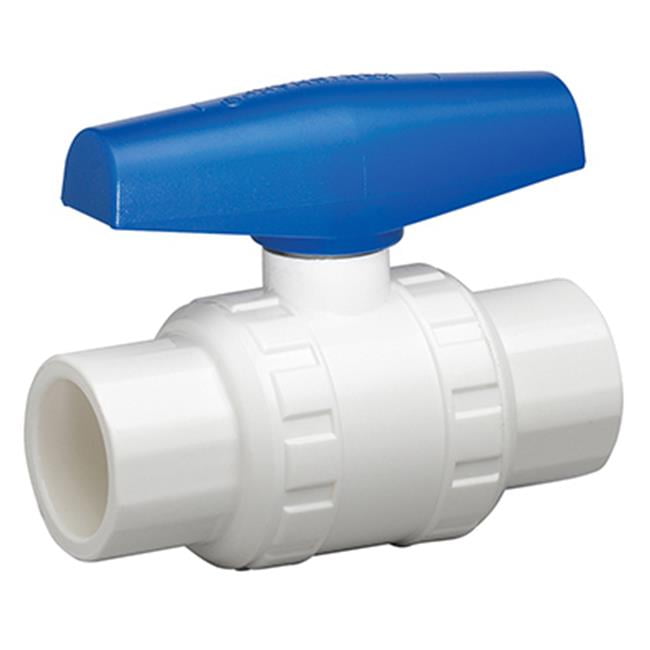Homewerks VBVP40E3B 0.5 in. PVC Schedule 40 Solvent Ball Valve - White ...
