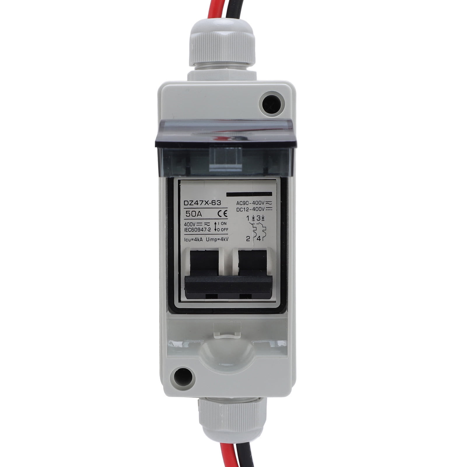 Solar Solar Panel Disconnect Switch 50A 2P IP65 Water Proof Solar PV ...