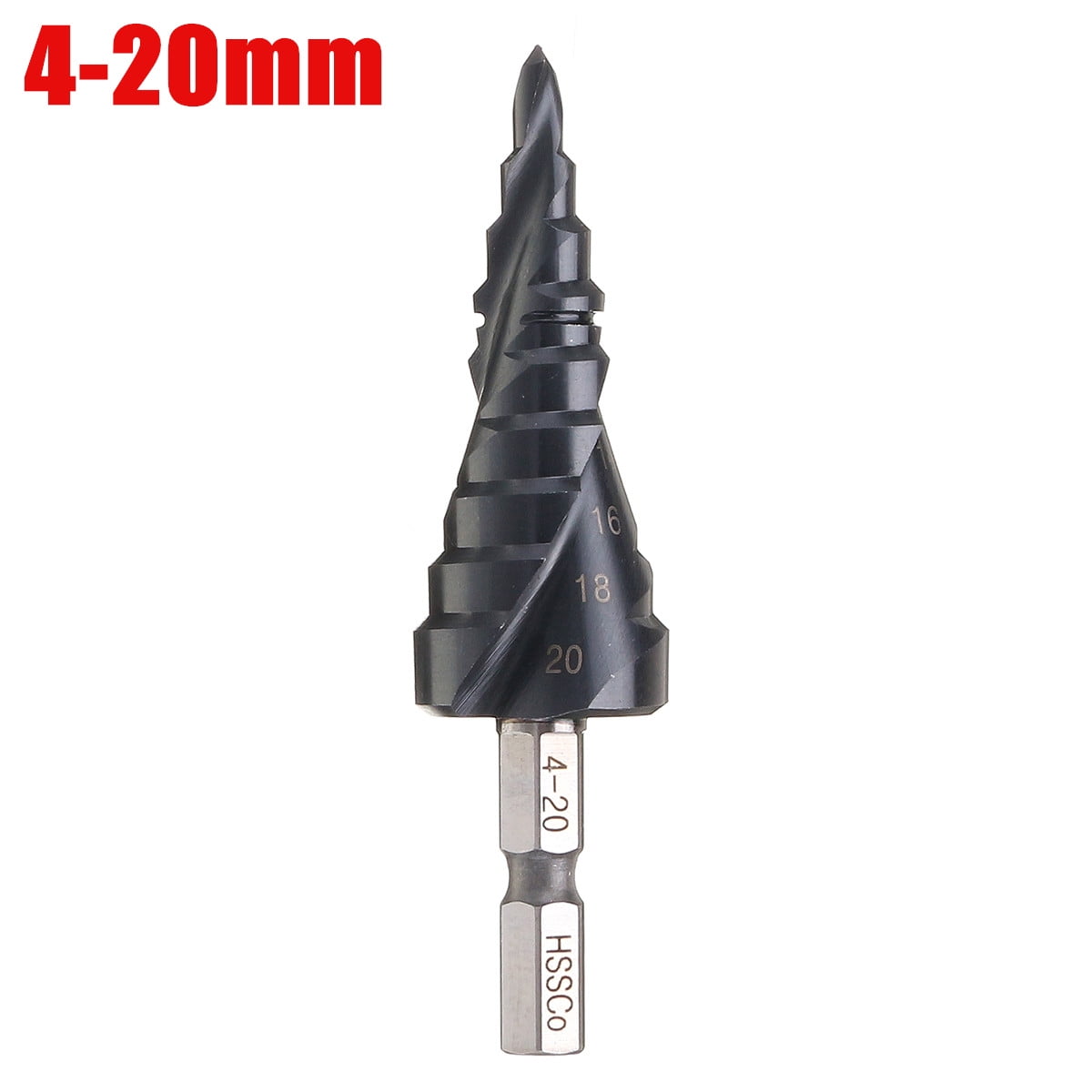 Everyday low prices HSS-Co M35 Cobalt Step Drill Bit 3-12/4-12/4-20MM TiAlN Coated 1/4Inch Hex ...